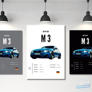 BMW M3 F80 Poster Print Wall Art Car Photography - Etsy