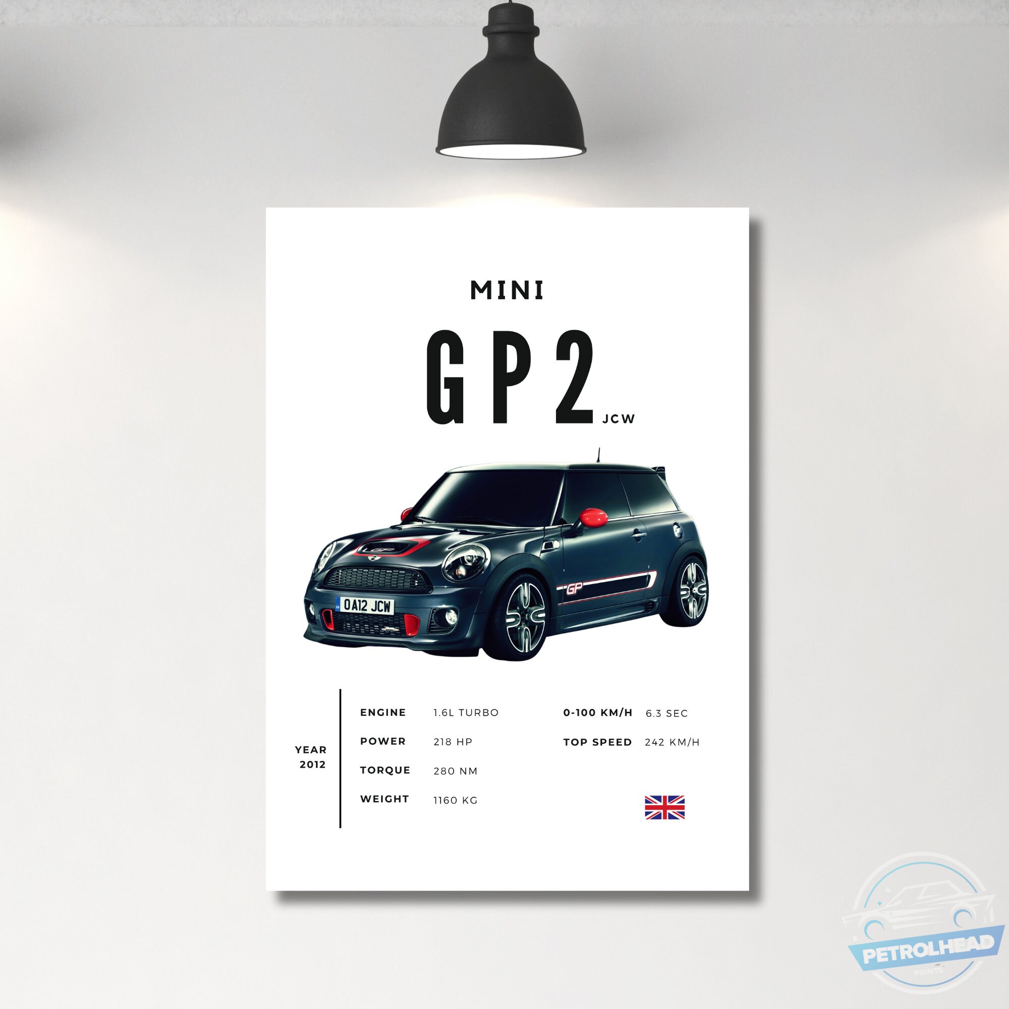 Mini Cooper JCW GP2 Poster: Car Enthusiast Wall Art - Etsy