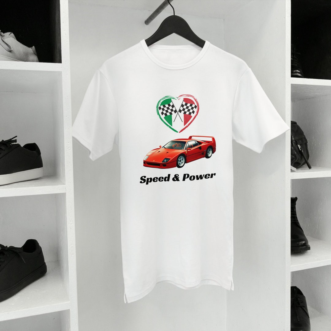 Ferrari F40 T-shirt: Italian Supercar Graphic, Unisex Cotton Tee - Etsy