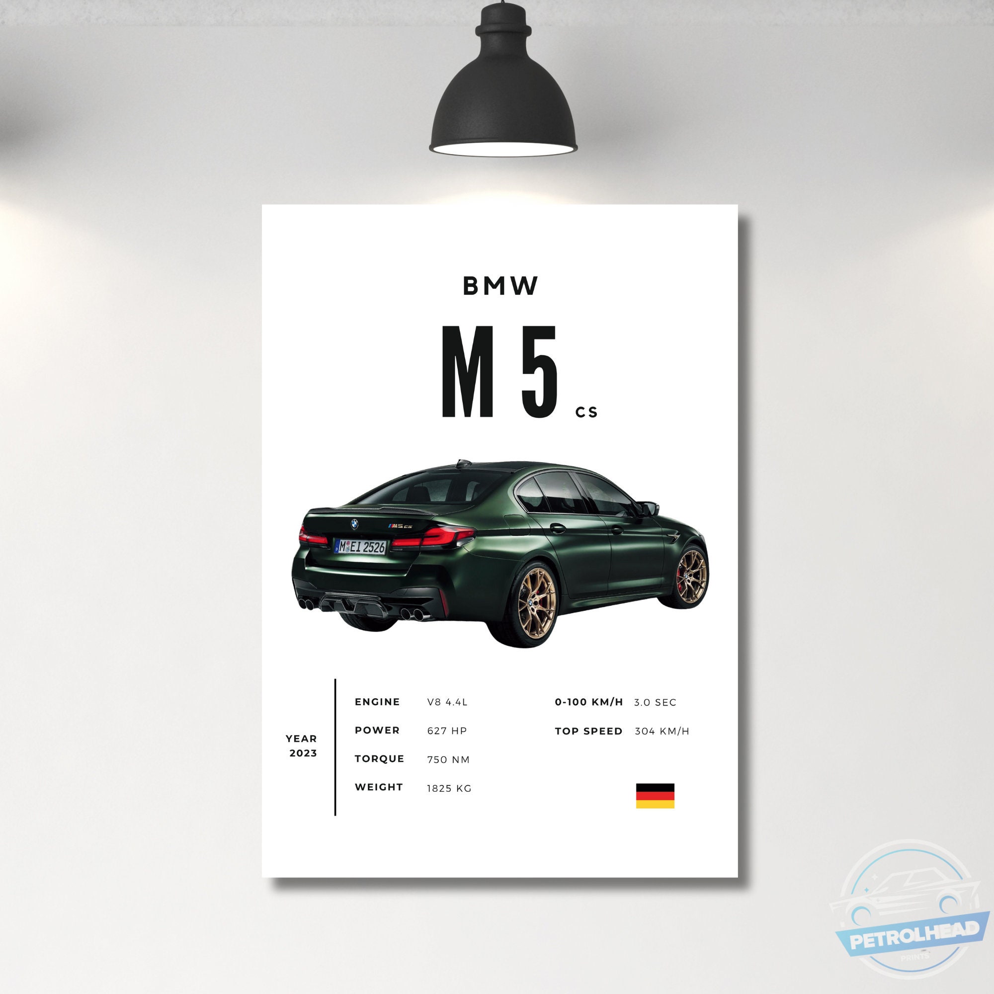 BMW Poster Print M5 CS Poster Sports Car Poster Wall Art Car ...