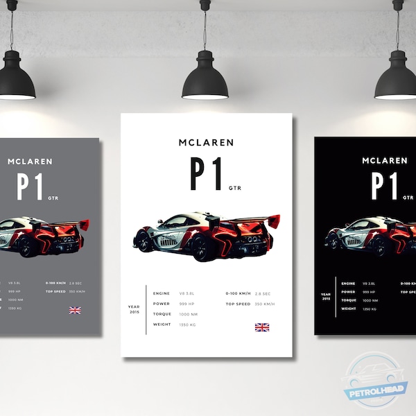 Mclaren P1 Gtr Poster - Etsy