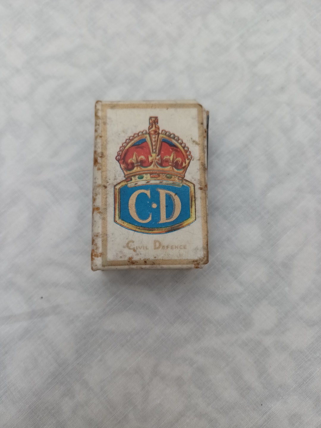Vintage WW2 Civil Defence Match Box Cover. Approx 6cm X 3cm X 2.5cm ...