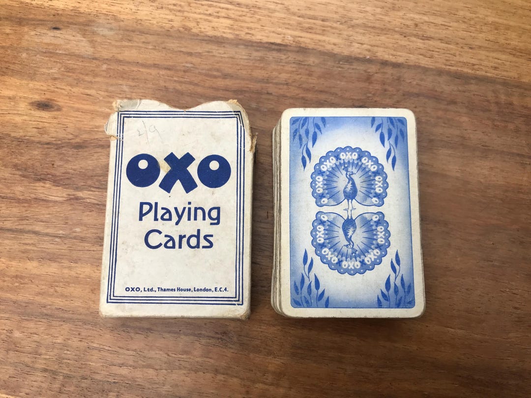 Vintage Oxo Playing Cards: Complete Deck With Peacock Design - Etsy UK