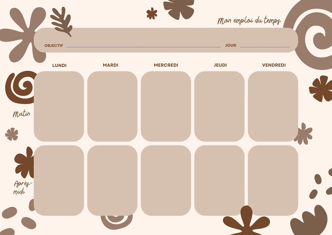 Weekly Planner Printable Template - Weekly Morning/evening Planner ...