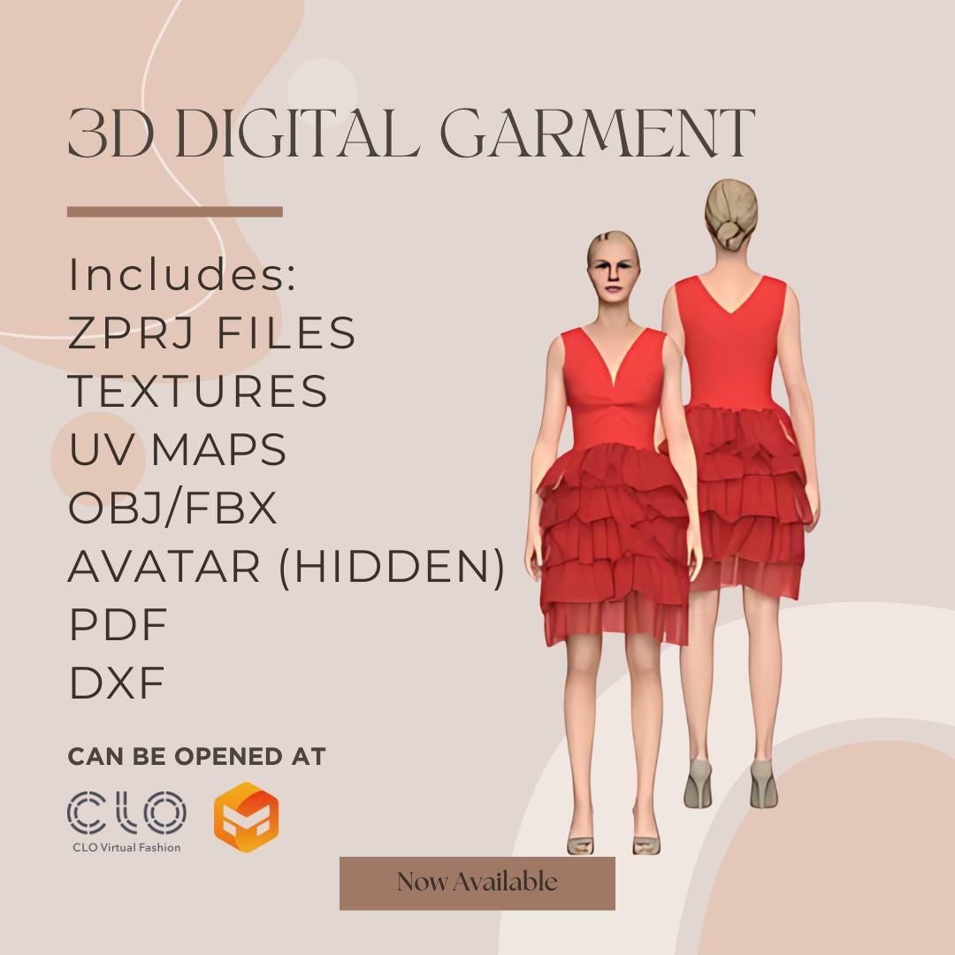 3D Digital Garment Dress 3D Fashion Christmas Perfect Gift for ...