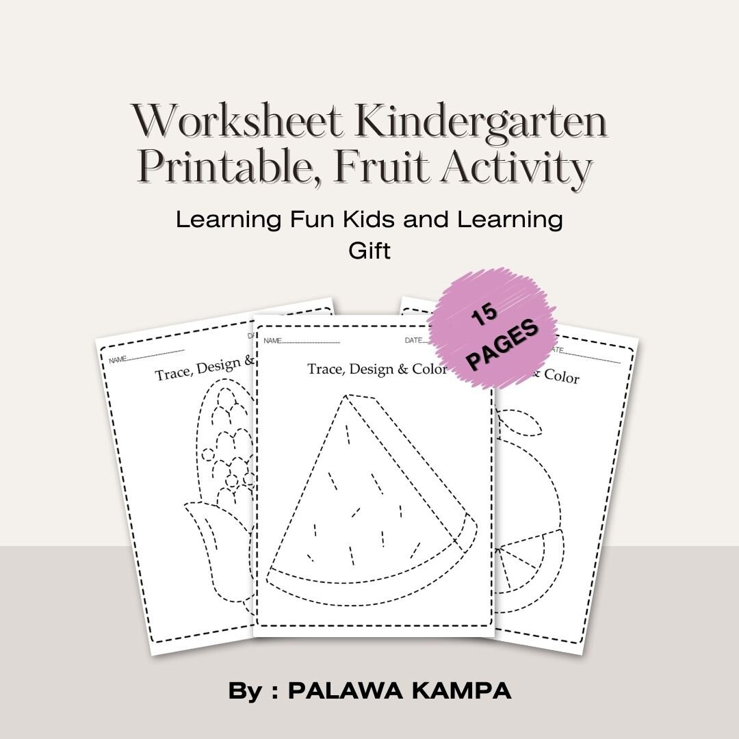 Worksheet Kindergarten Printable Fruit Activity Learning Fun Kids ...