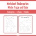 Worksheet Kindergarten Printable Winter Trace and Color Educational ...