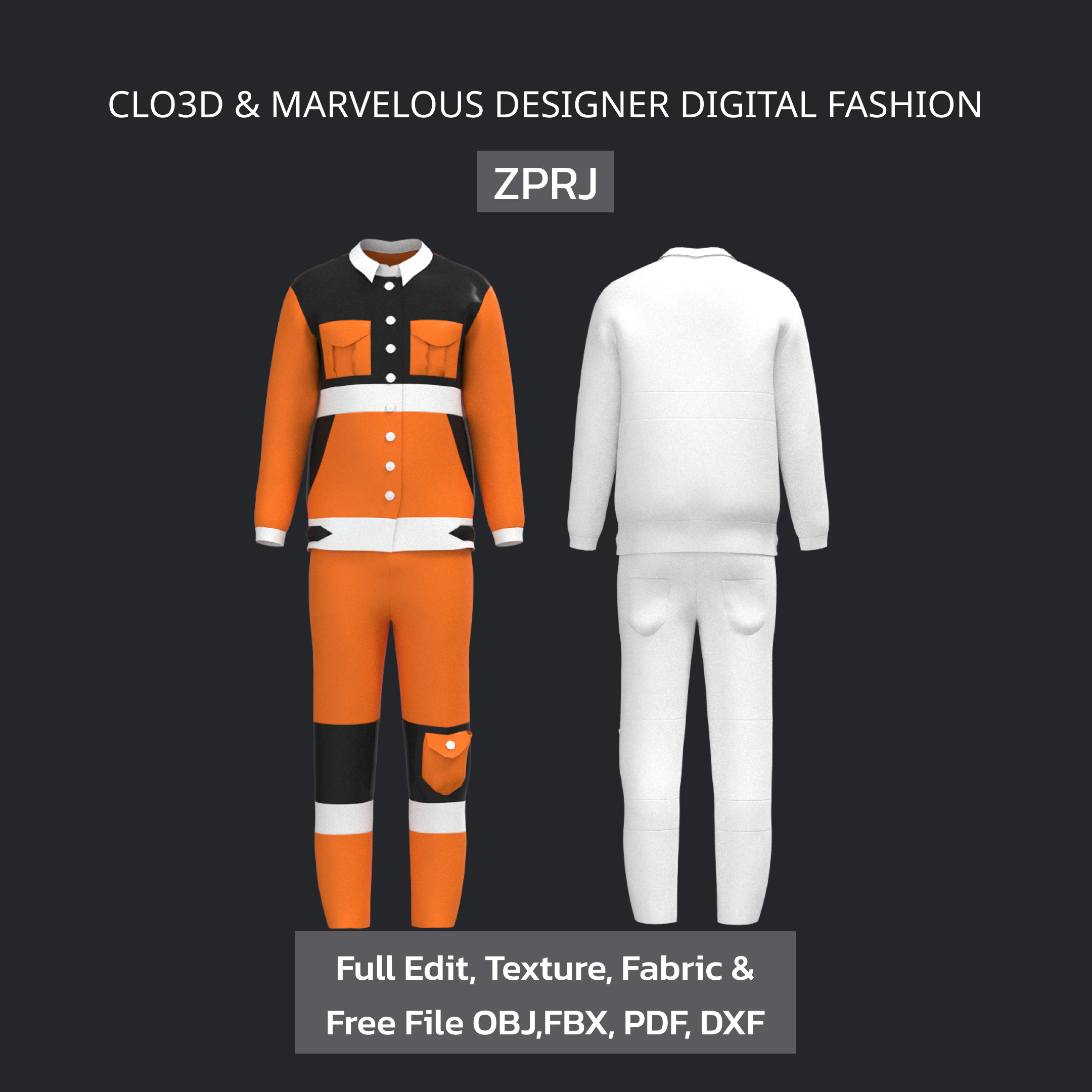 3D Digital Garment for Unique and Trending Men's Jackets CLO3D ...