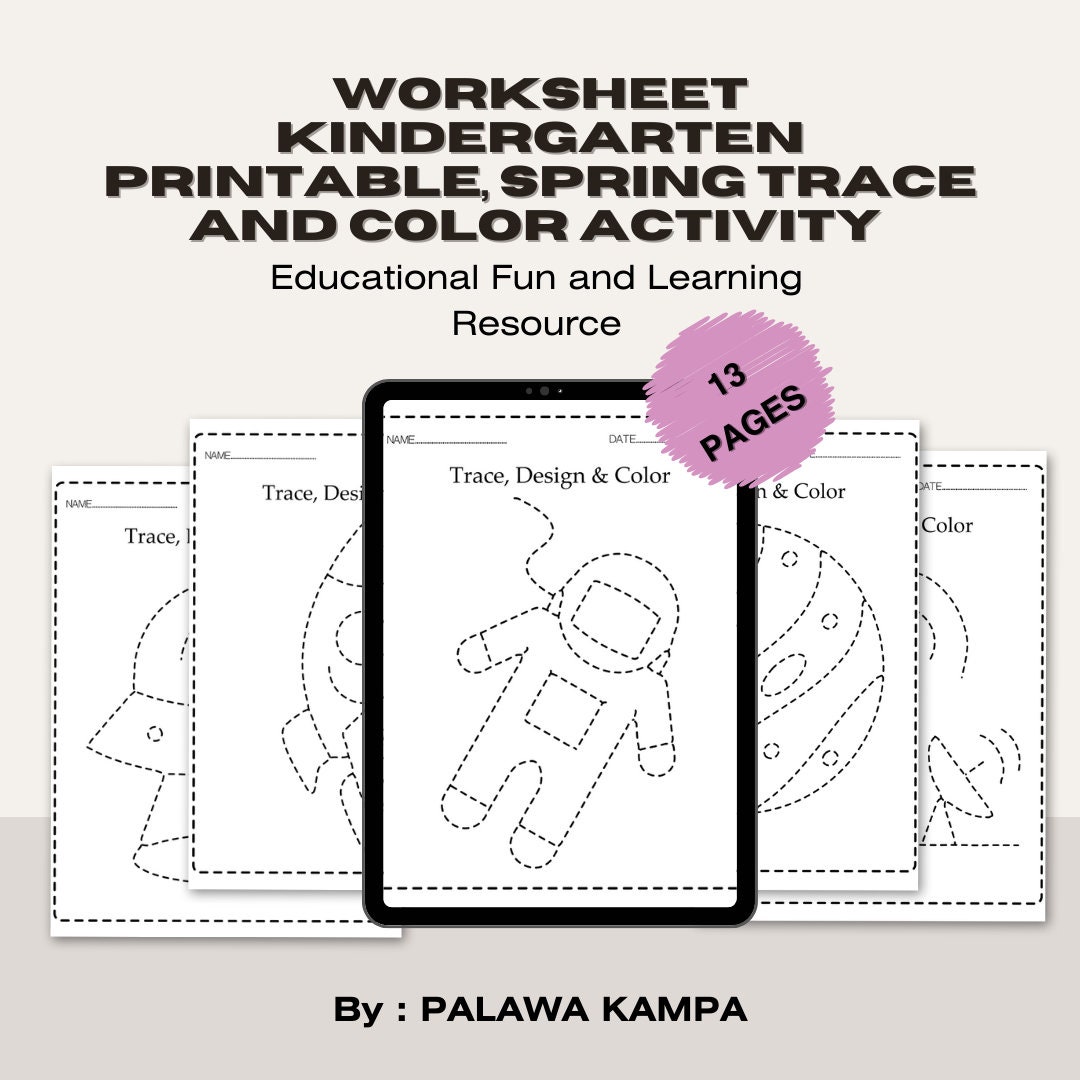 Worksheet Kindergarten Printable Space and Color Activity Educational ...