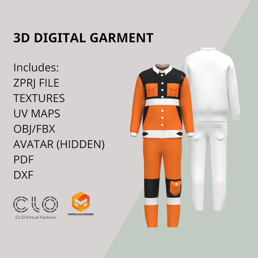 3D Digital Garment for Unique and Trending Men's Jackets CLO3D ...