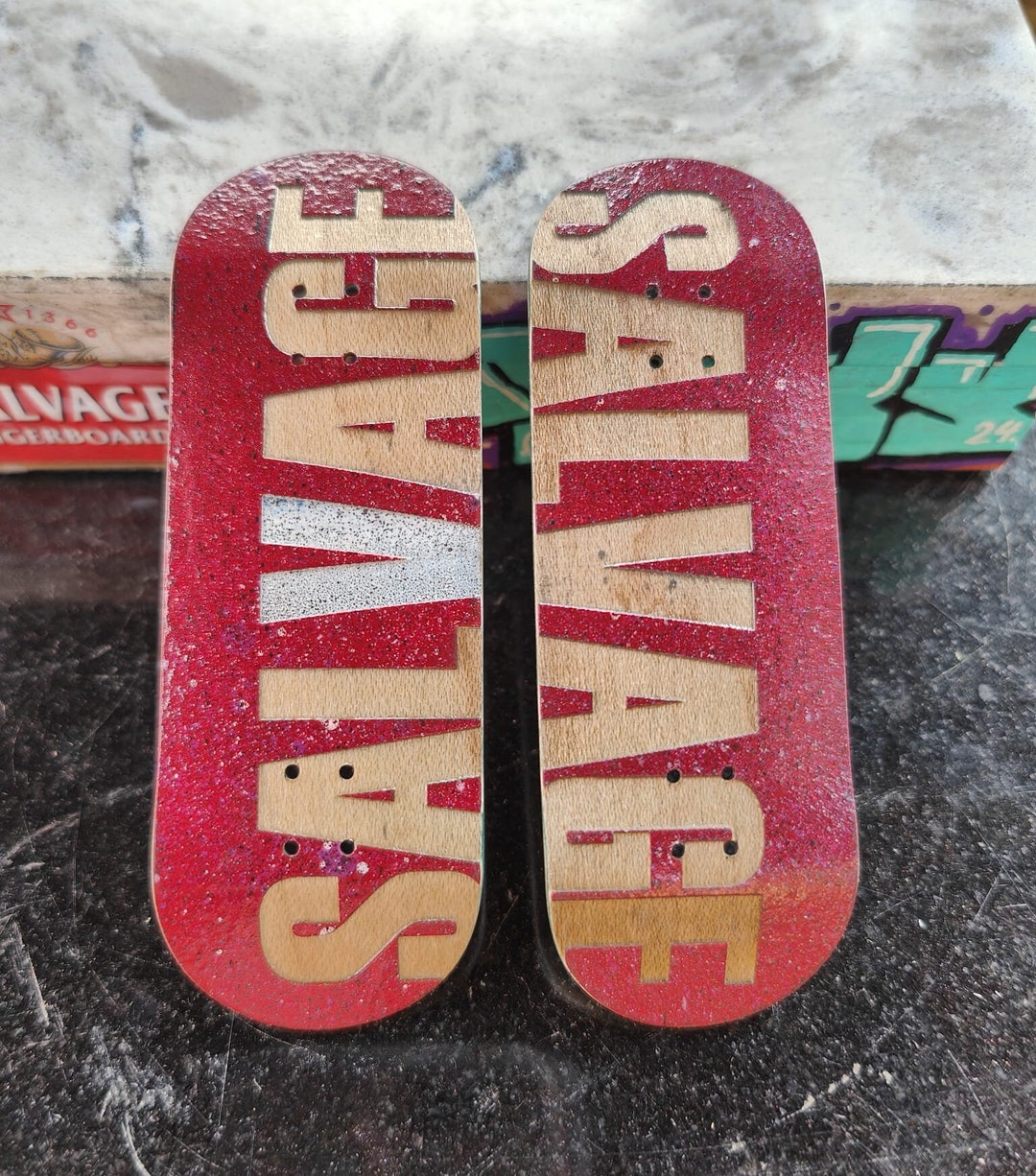 Salvage Text Logo Engraved Deck - Etsy
