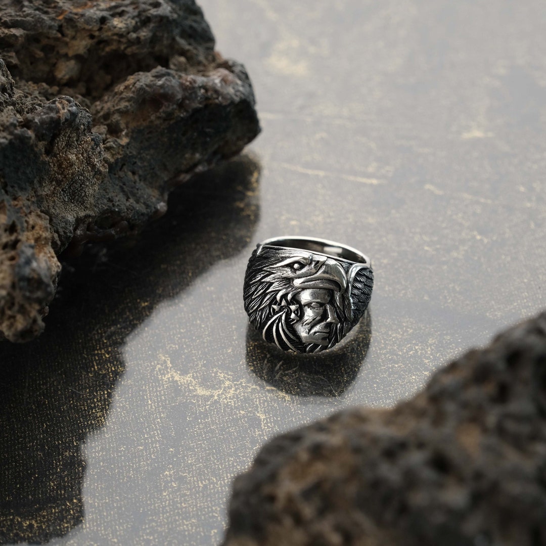 925 Sterling Silver Men's Ring, Indian Silver Ring, Men's Handmade Ring ...