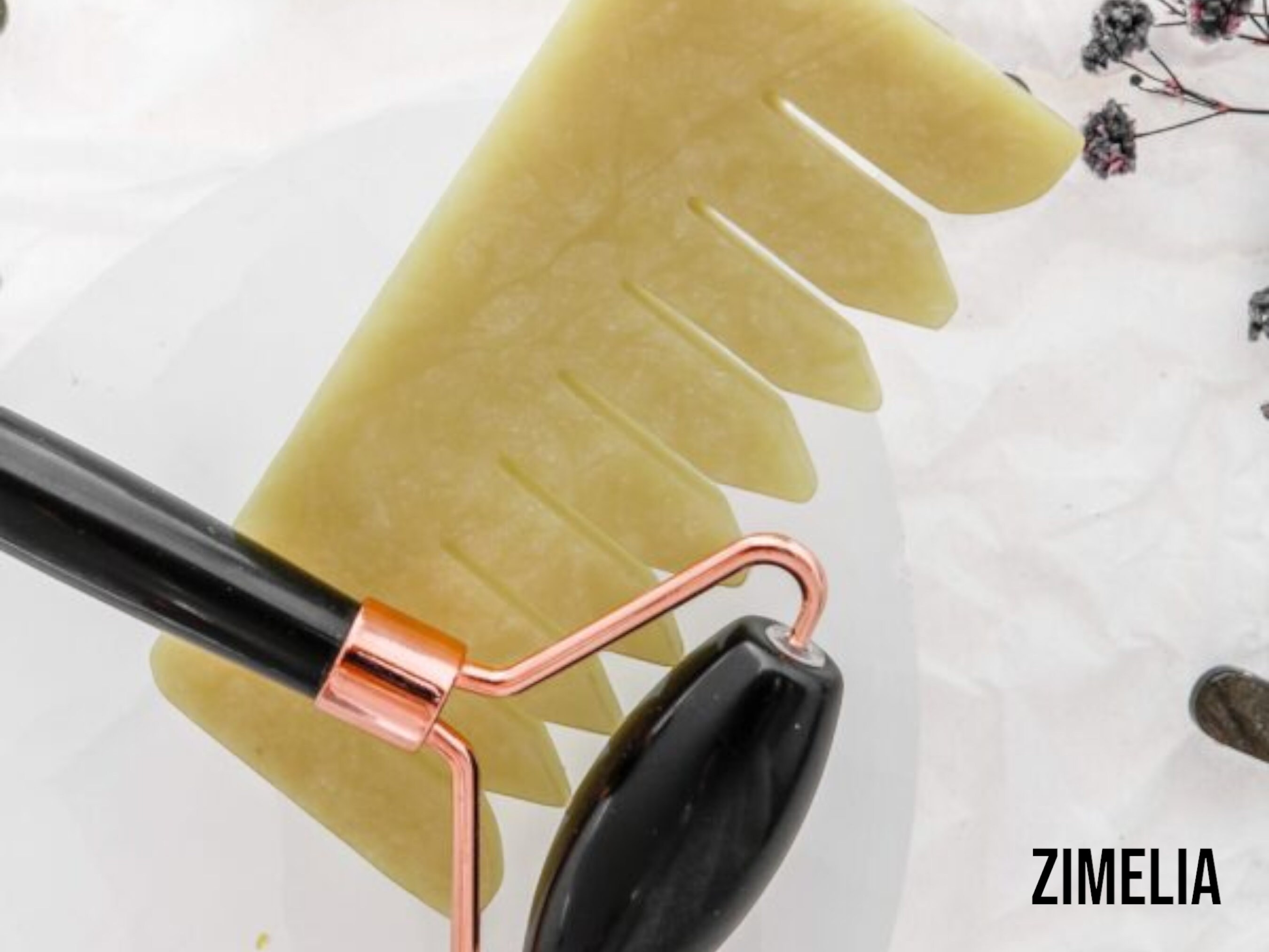 Obsidian Roller and Jade Comb Set Unveil Your Inner Beauty - Etsy