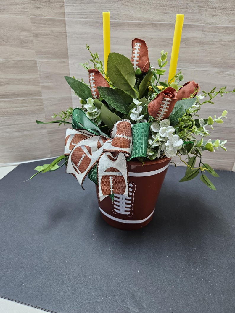Football Flower Arrangement Medium Size - Etsy
