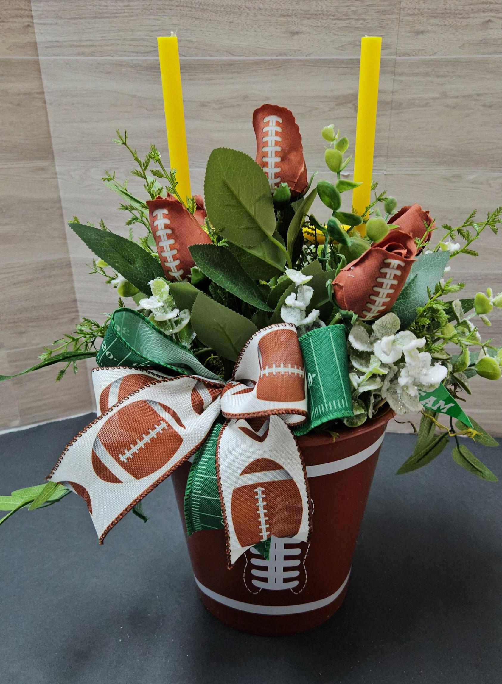 Football Flower Arrangement Medium Size - Etsy