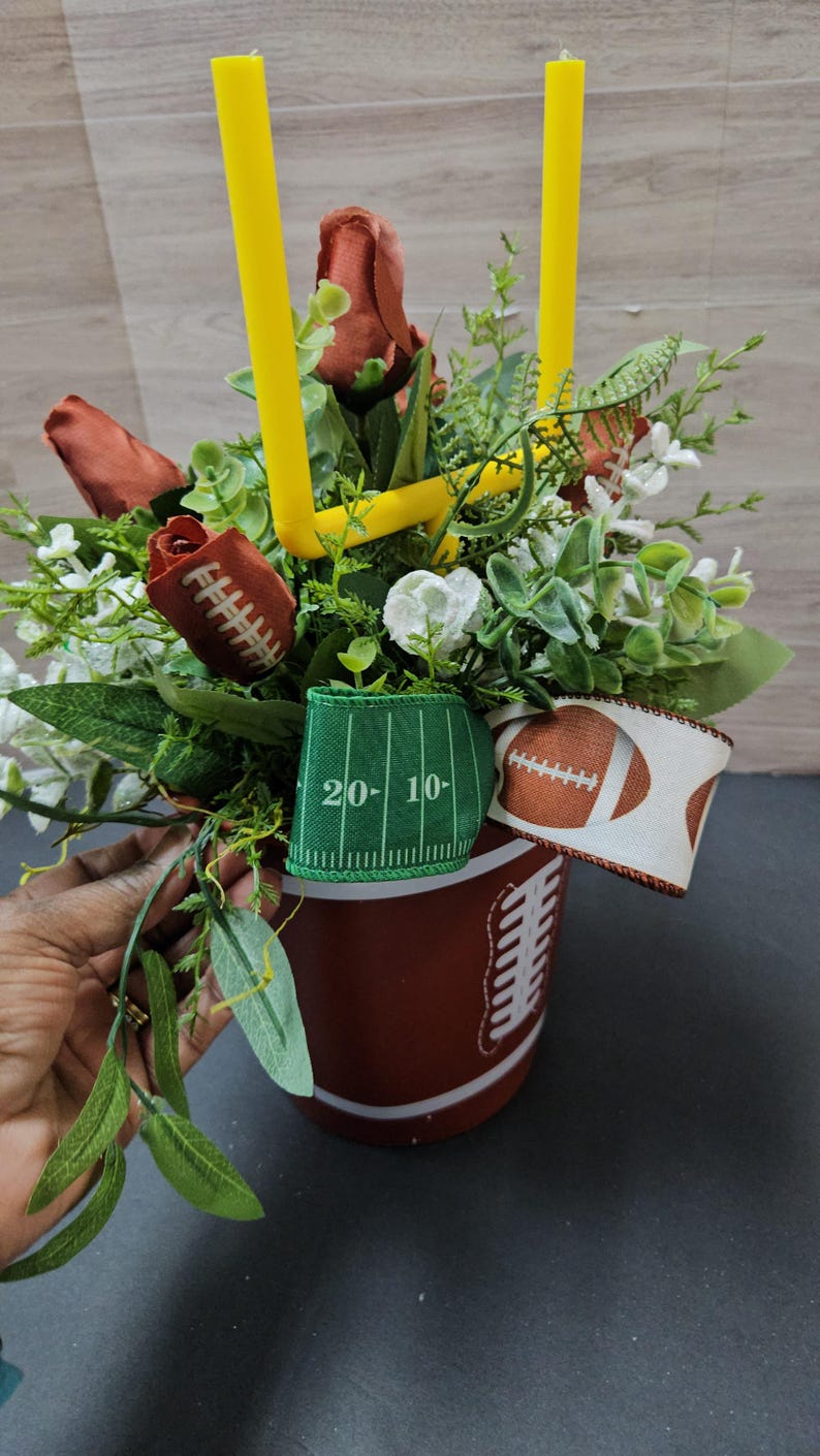 Football Flower Arrangement Medium Size - Etsy
