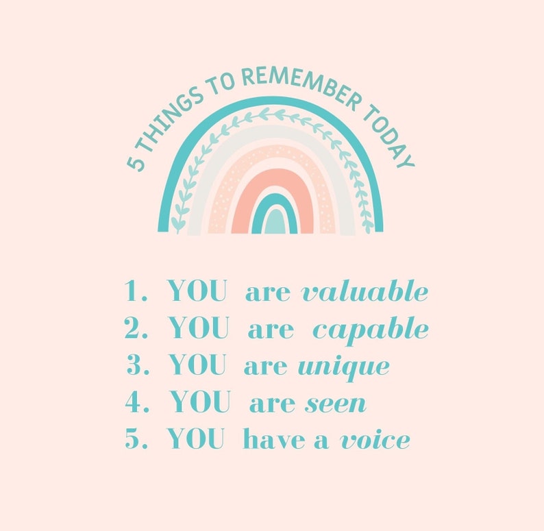Positive Affirmations Wall Art, YOU Are , Affirmations Prints ...