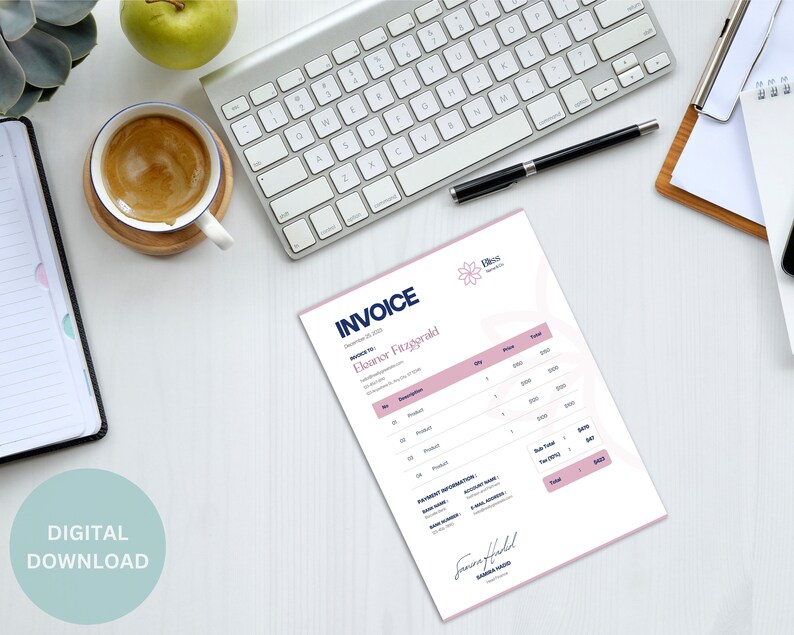 Modern and Professional Invoice Design, Invoice Template, Printable ...