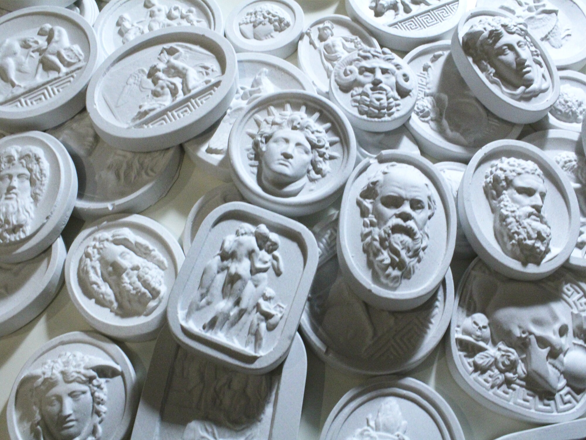 20 Mixed Grand Tour Plaster Intaglios Plaster Intaglio - Etsy UK