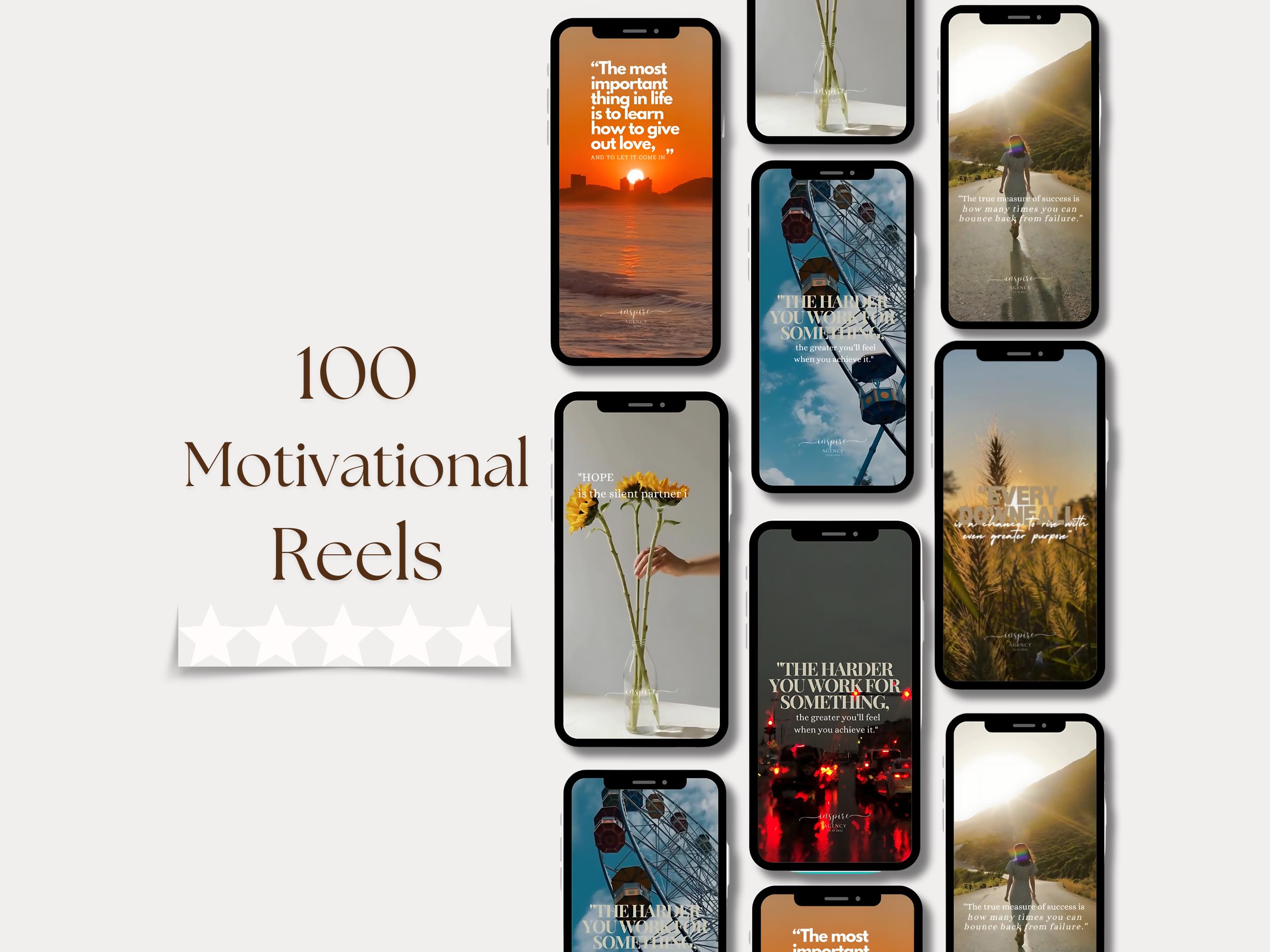 100 Motivational Reels Template for Business Influencers, Content ...