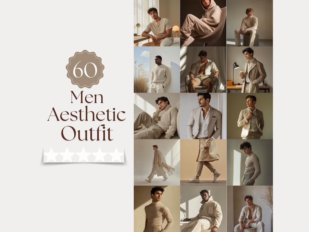 Men Aesthetic Outfit Stock Photos Men Fashion Model Lifestyle Blogger ...