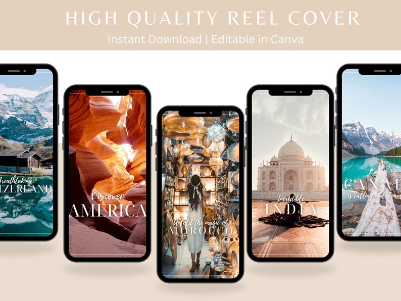 Customizable Instagram Reel Covers for Travel Influencers and Agencies ...