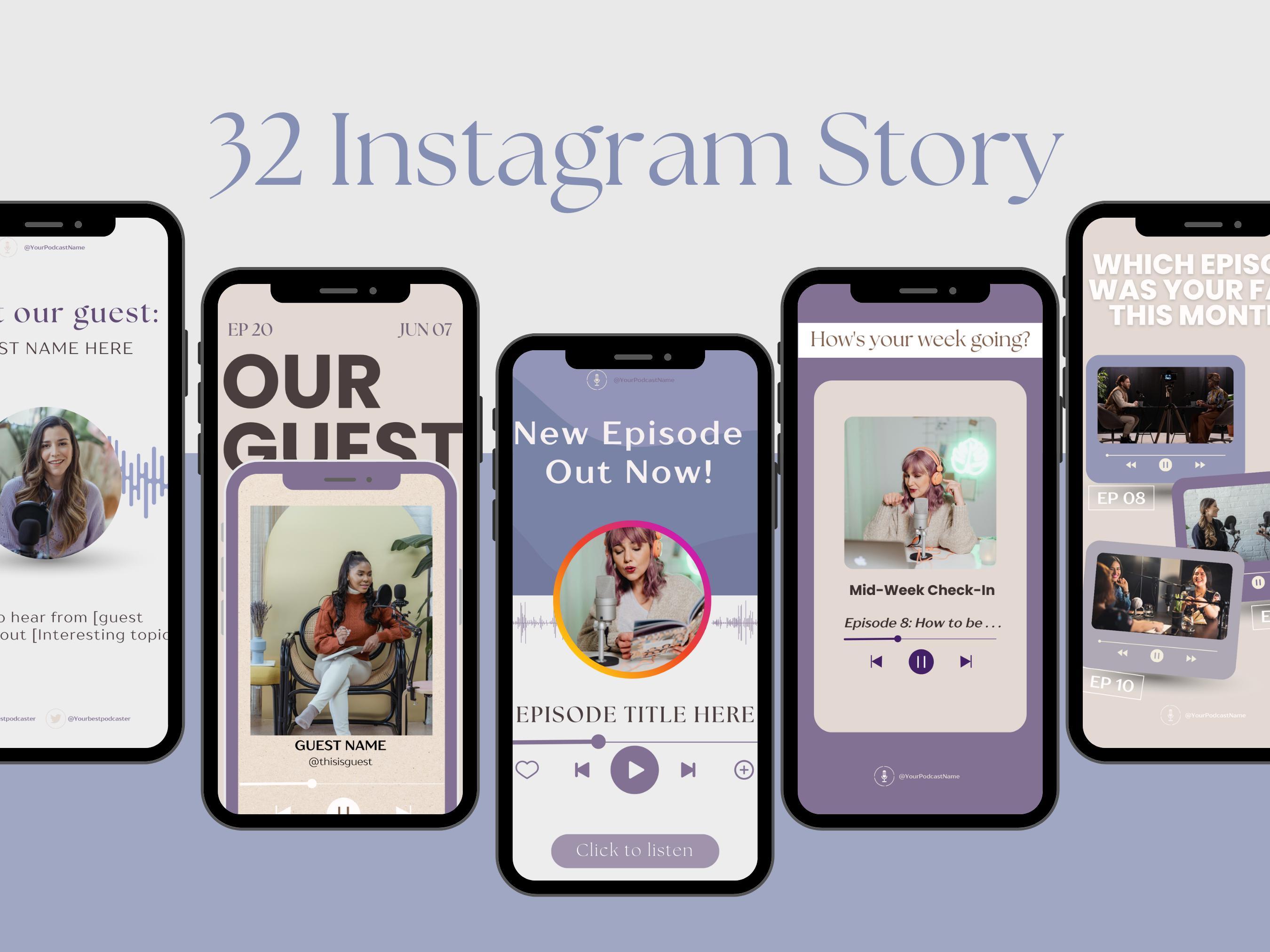 Podcast Instagram Template, Podcast Instagram Business Template, Social ...