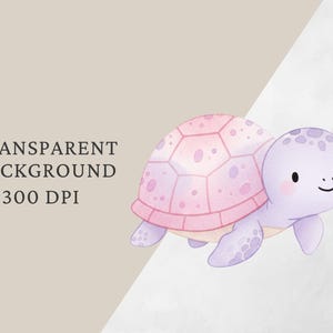 Ocean Animals Clipart Bundle Cute Baby Sea Creatures Watercolor Set ...