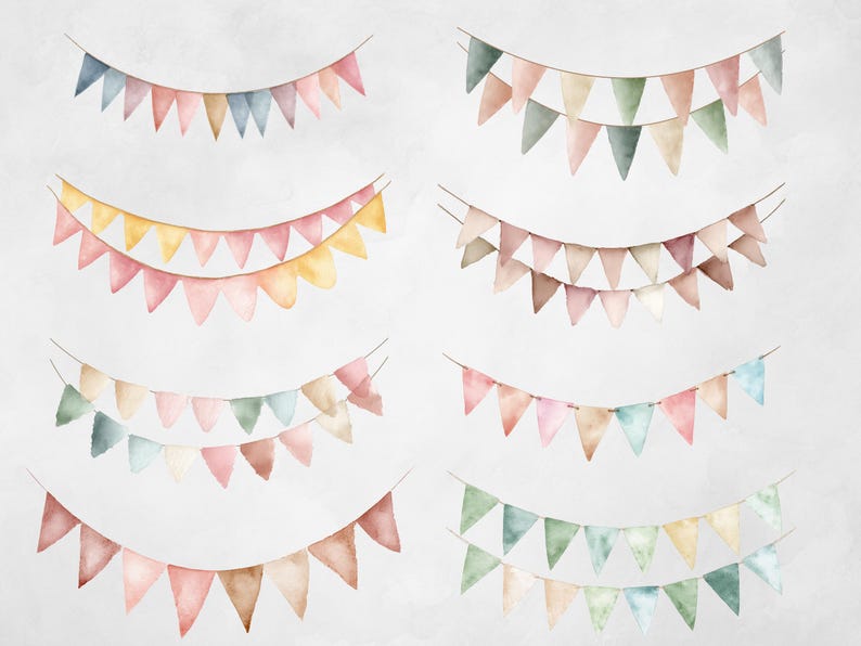 Birthday Party Clipart Bundle, Party Banner and Birthday Banner Clipart ...