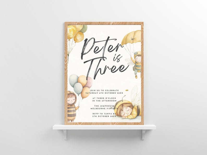 Watercolor Bee Clipart: Birthday Party, Nursery Decor (PNG) - Etsy