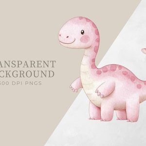 Watercolor Dinosaur Clipart Pack Dinosaur for Nursery Decor Cute Dino ...