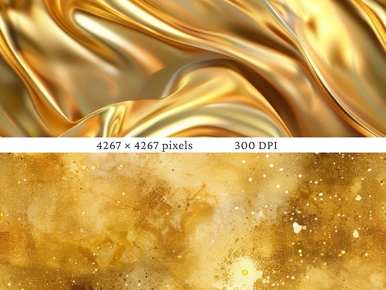 Gold Digital Paper Pack, Gold Texture Backgrounds, Seamless Gold ...