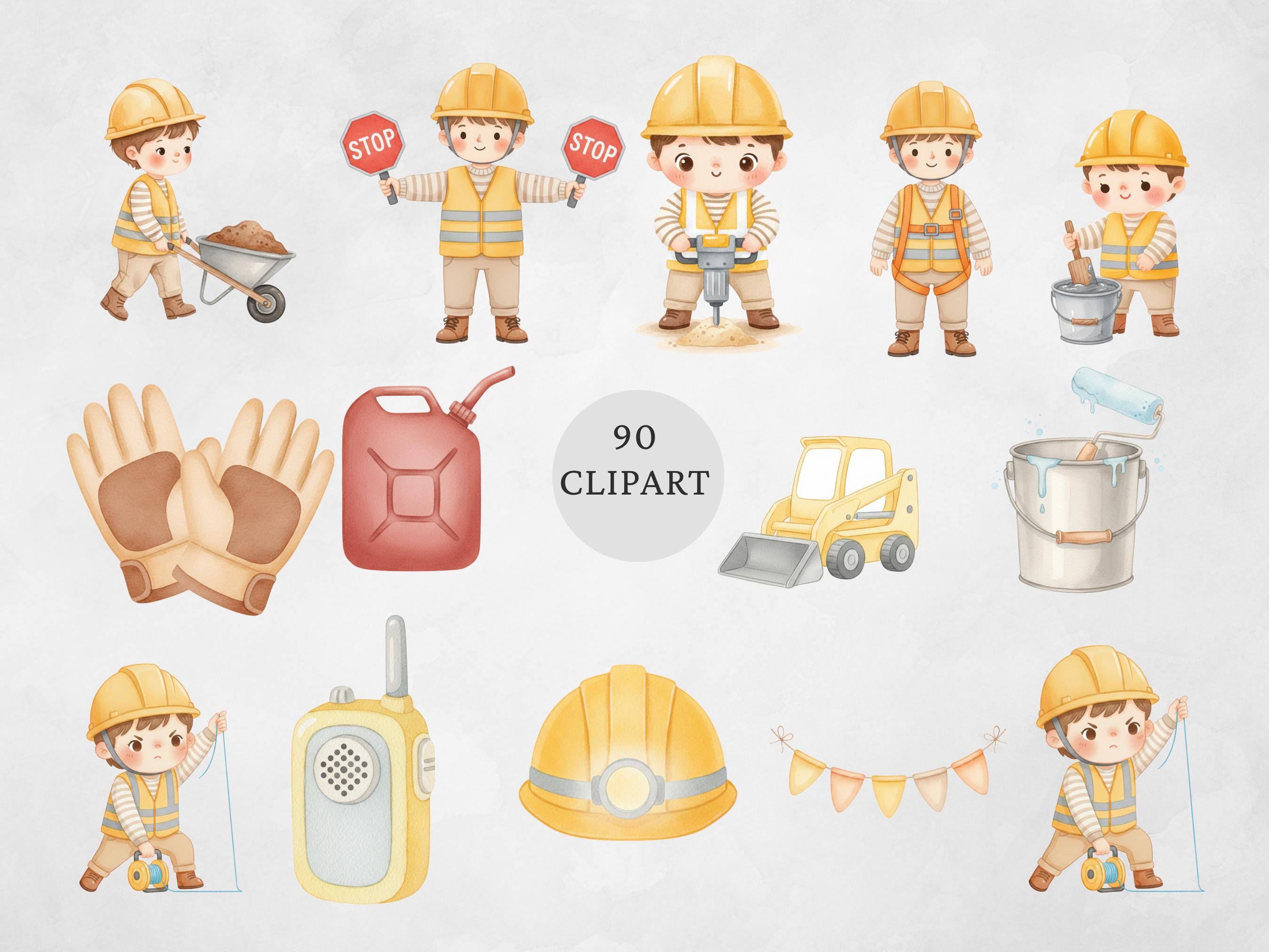 Construction Clipart Bundle | Kids Construction Vehicles PNG ...