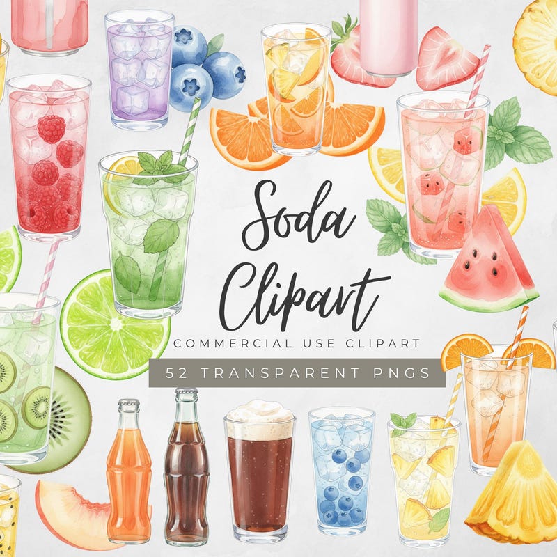Dirty Soda Clipart - Etsy