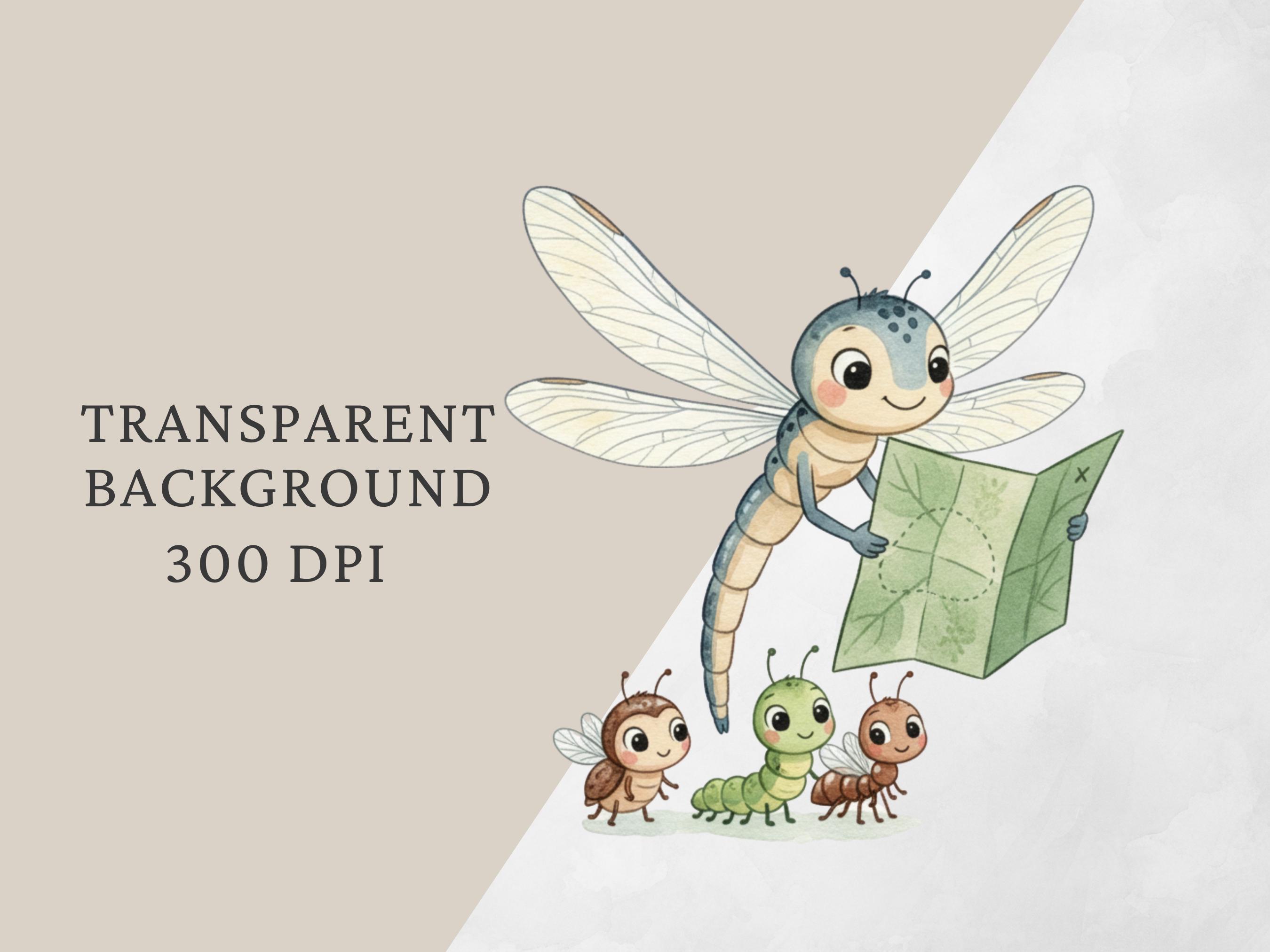 Daily Life of Insects Clipart Cute Watercolor Bug Storybook ...
