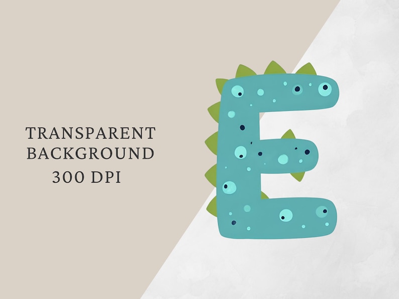 Dino Alphabet Clipart Cute Dinosaur Letters A-Z Fun Dino Font PNG ...