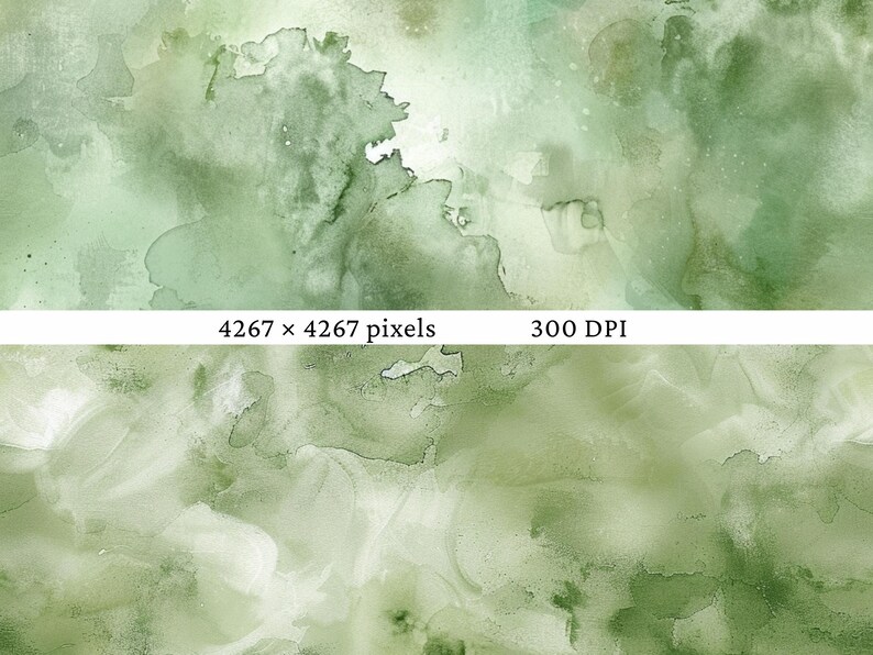 Sage Green Digital Paper Pack, Watercolor Texture Backgrounds, Neutral ...