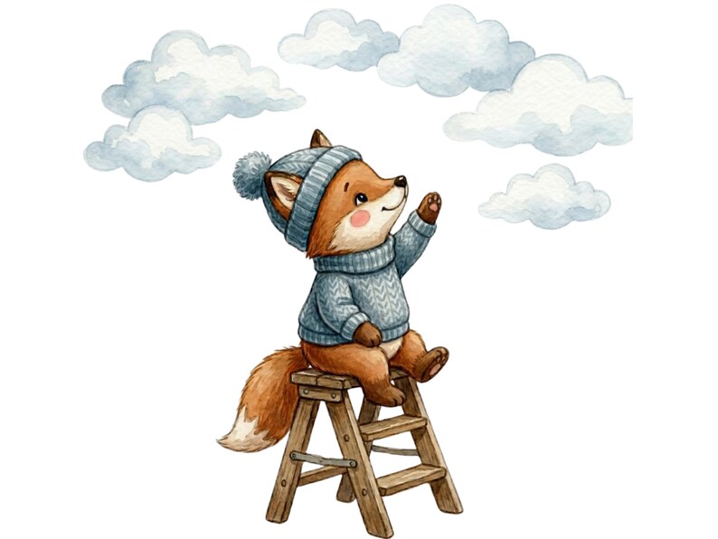 Here Comes the Son Clipart Bundle Watercolor Baby Boy Nursery Animals ...