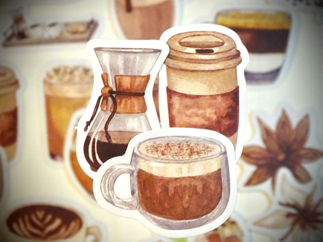 46pc Coffee Sticker Pack / Cafe Stickers - Etsy