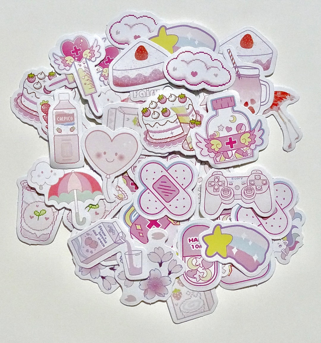 46 Pcs Pink Girly Gamer Stickers / Cute, Journaling Sticker Pack - Etsy