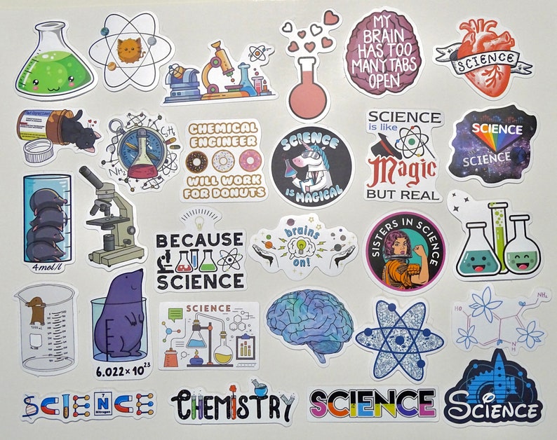 Science Sticker Pack / Sticker Pack, Funny, Stickers - Etsy