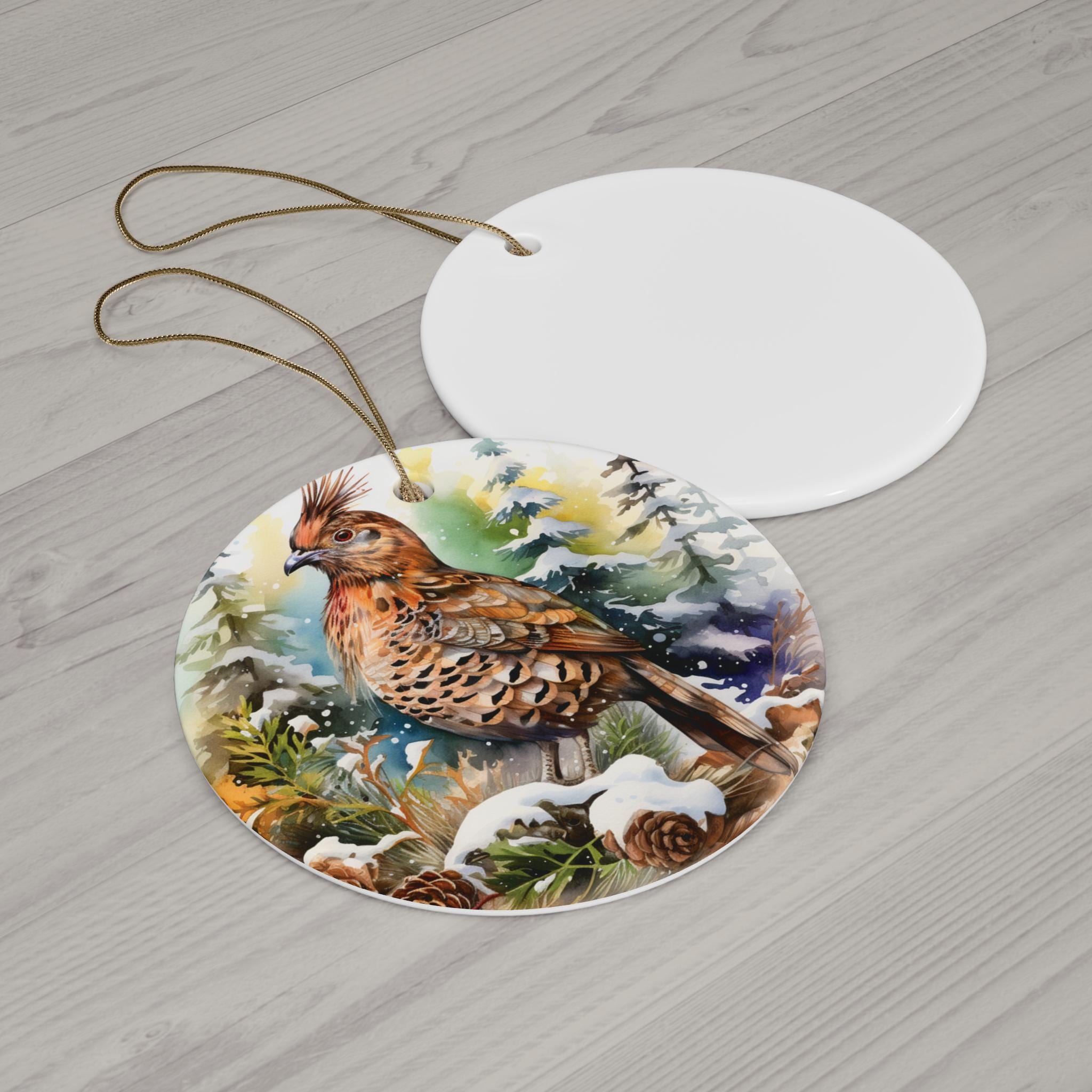 Ruffed Grouse-pennsylvania State Bird Christmas Ornament, Bird ...