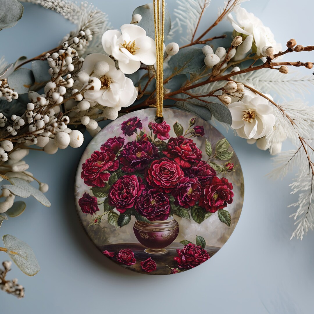 Oklahoma State Flower Ornament-oklahoma Rose-perfect for Wedding Gift ...