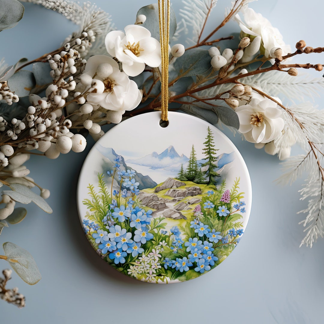 Alaska State Flower Ornament-alpine Forget Me Not-perfect for Wedding ...
