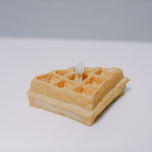 Waffle Shaped Candle or Wax Melt, Maple Syrup Scented Realistic ...