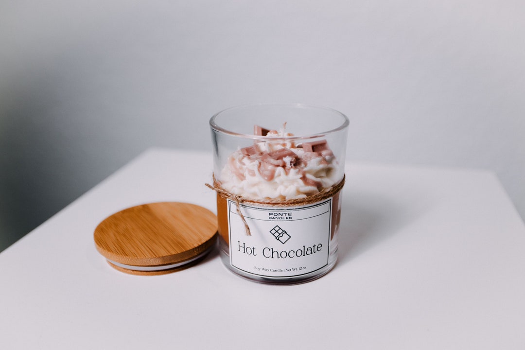 Hot Chocolate Soy Wax Candle, Choose Your Size Handmade Christmas or ...