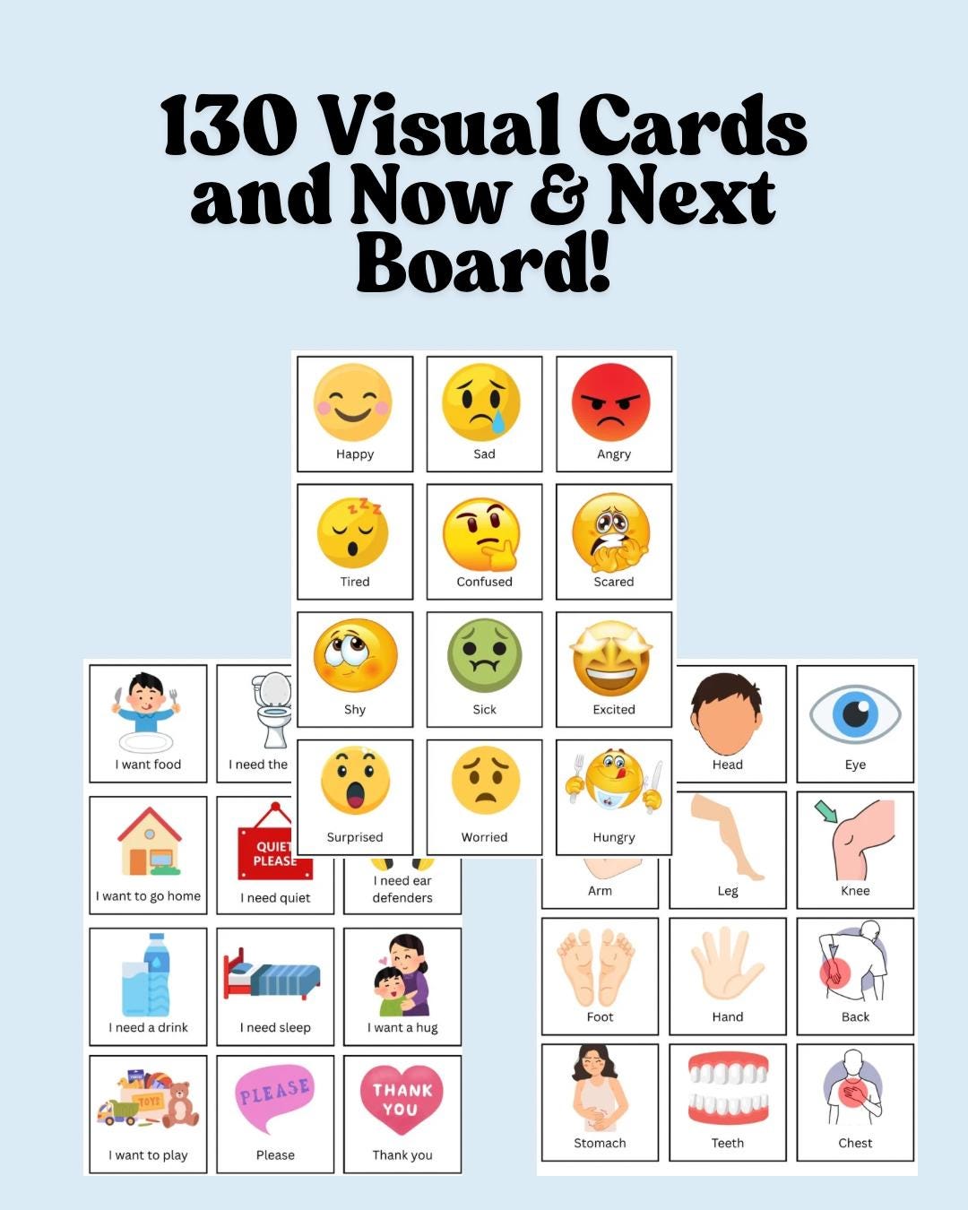Non-verbal Communication Board / Visual Cards / Visual Time Table / Now ...