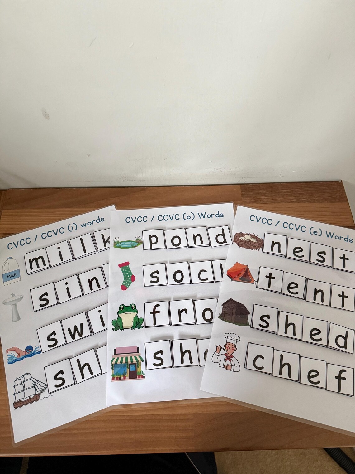 Children’s CVCC / CCVC Phonics Word Match Activity / Early Reading / Re ...