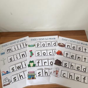 Children’s CVCC / CCVC Phonics Word Match Activity / Early Reading / Re ...