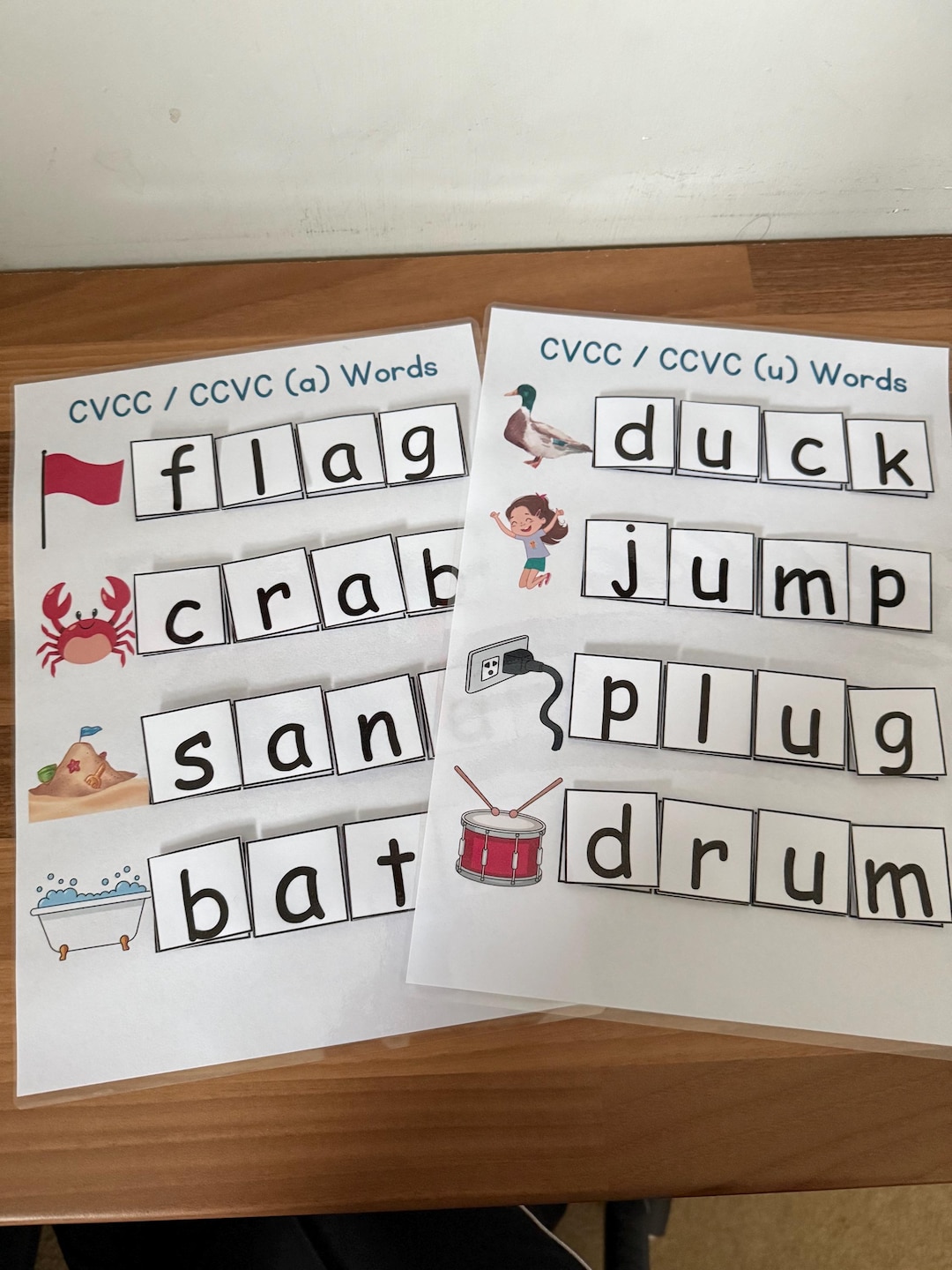 Children’s CVCC / CCVC Phonics Word Match Activity / Early Reading / Re ...